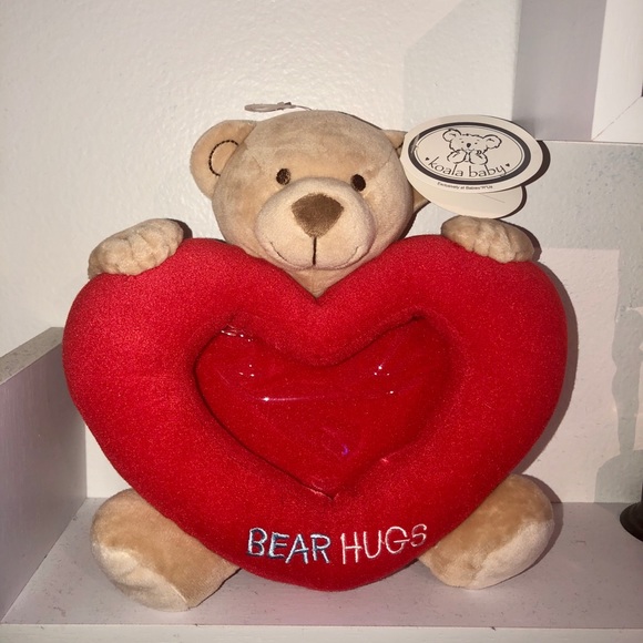 Accessories | Sper Cute Bear Hugs Fabric Heart Frame | Poshmark